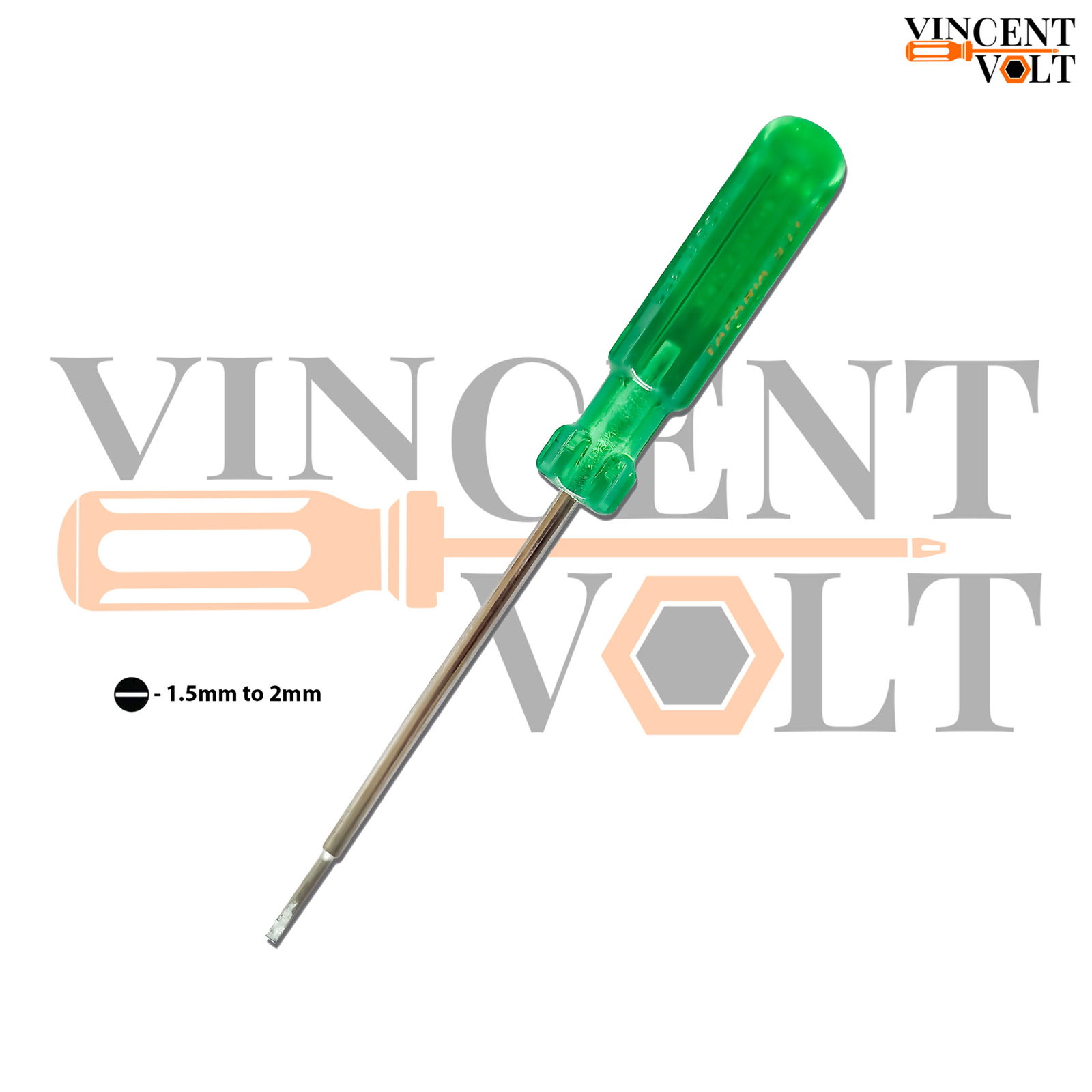 13 cm Long Flat head Stainless Steel Screwdriver with Hard Plastic ...