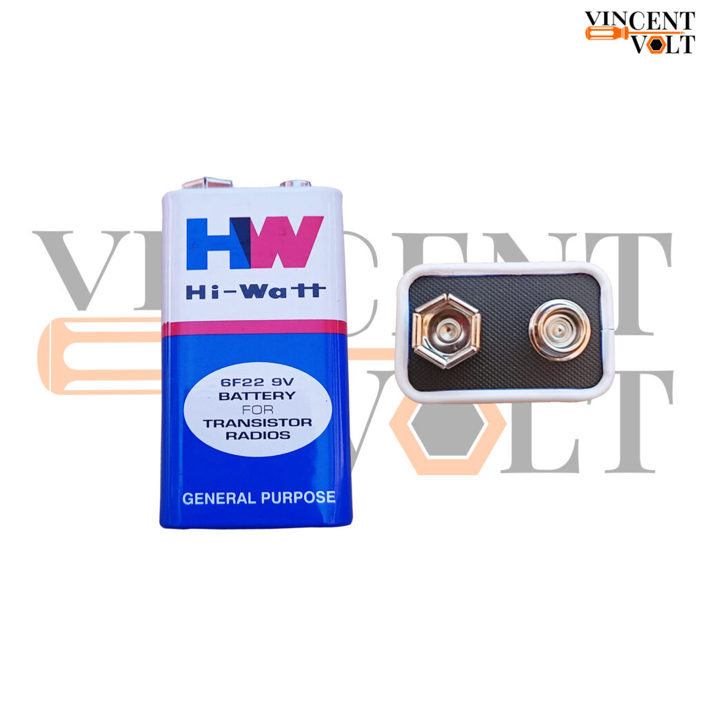 Combo of 2 in One 9 Volts Battery with Connector Pack of 10 - Vincentvolt
