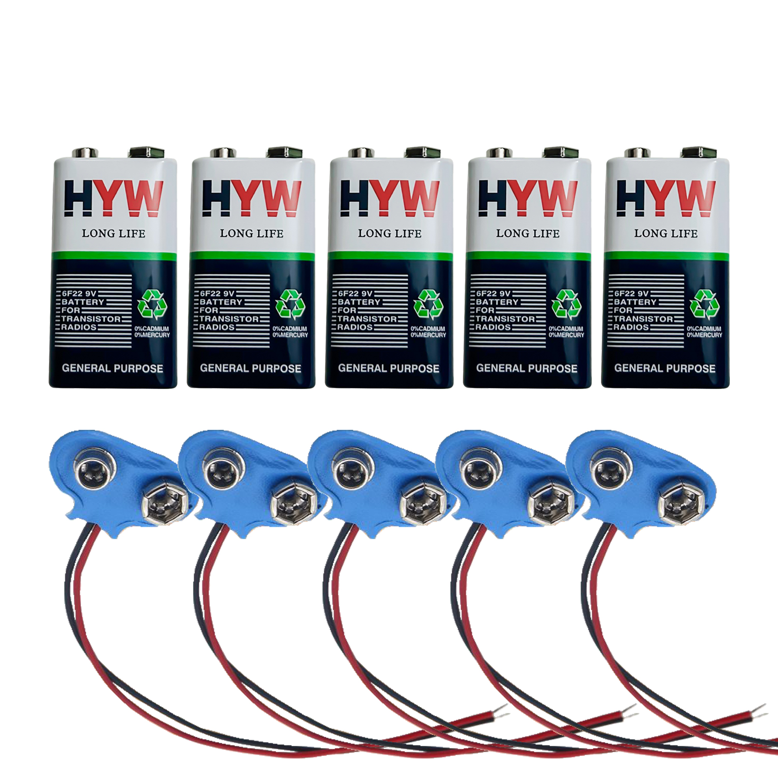 Combo of 2 in One 9 Volts Battery with Connector - Vincentvolt