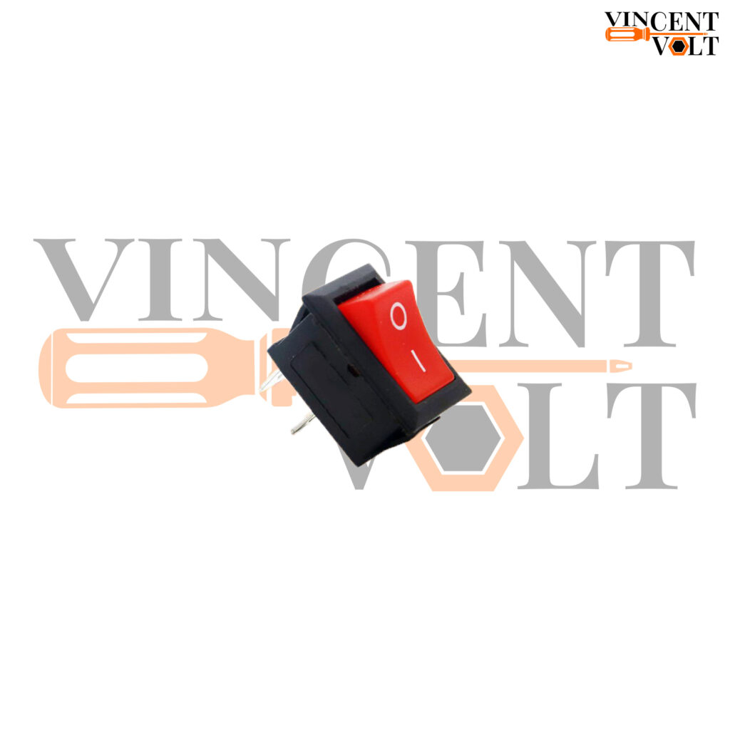 Two Pin Two Way On And Off Red Color Small Rocker Switch Pack of 5 ...