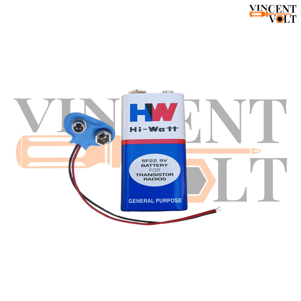 Combo of 2 in One 9 Volts Battery with Connector Pack of 10 - Vincentvolt