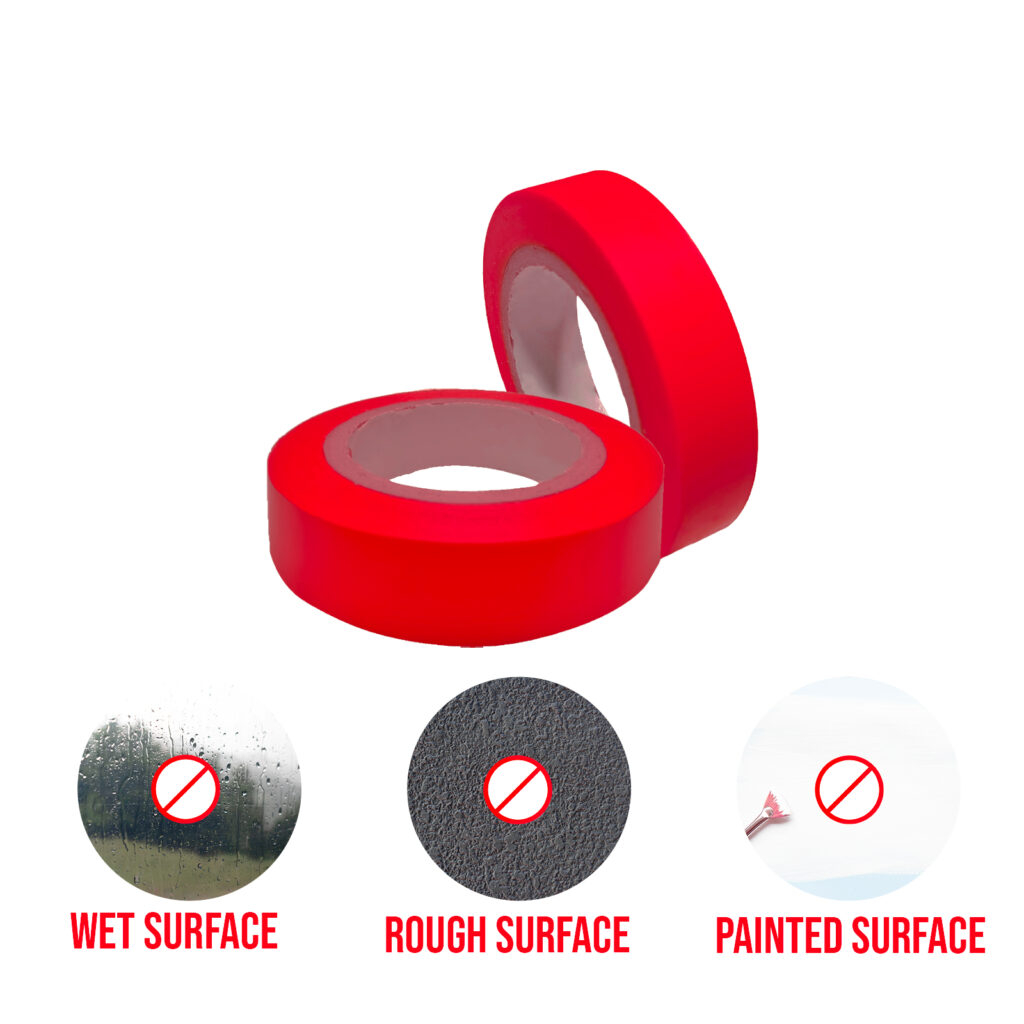 PVC Insulation Electrical Tape Red Color - Vincentvolt
