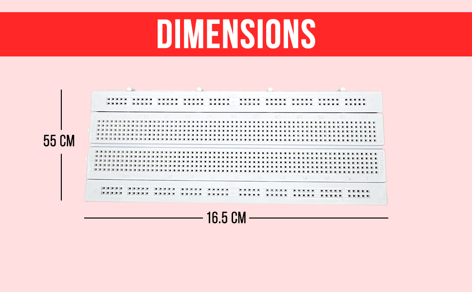 GL No.12 Solderless Breadboard – 830 Points Long Size - Vincentvolt