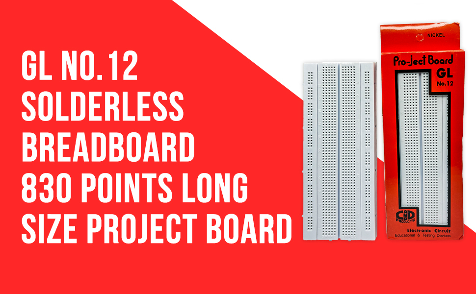 GL No.12 Solderless Breadboard – 830 Points Long Size - Vincentvolt