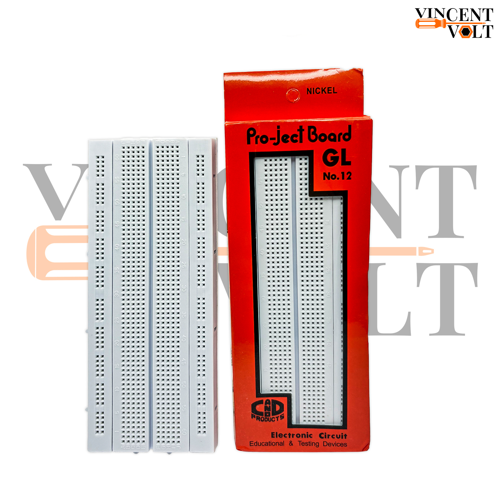 GL No.12 Solderless Breadboard – 830 Points Long Size - Vincentvolt
