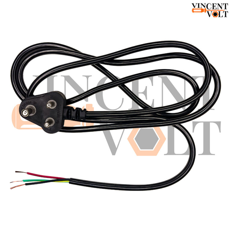 3 Pin 240 Volt AC Copper Power Cable 1.5 Meter with Insulated Open Wire ...